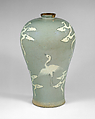 Maebyeong (plum bottle) decorated with cranes and clouds - Korea ...