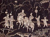 Tray with figures in a landscape | China | Yuan dynasty (1271–1368 ...