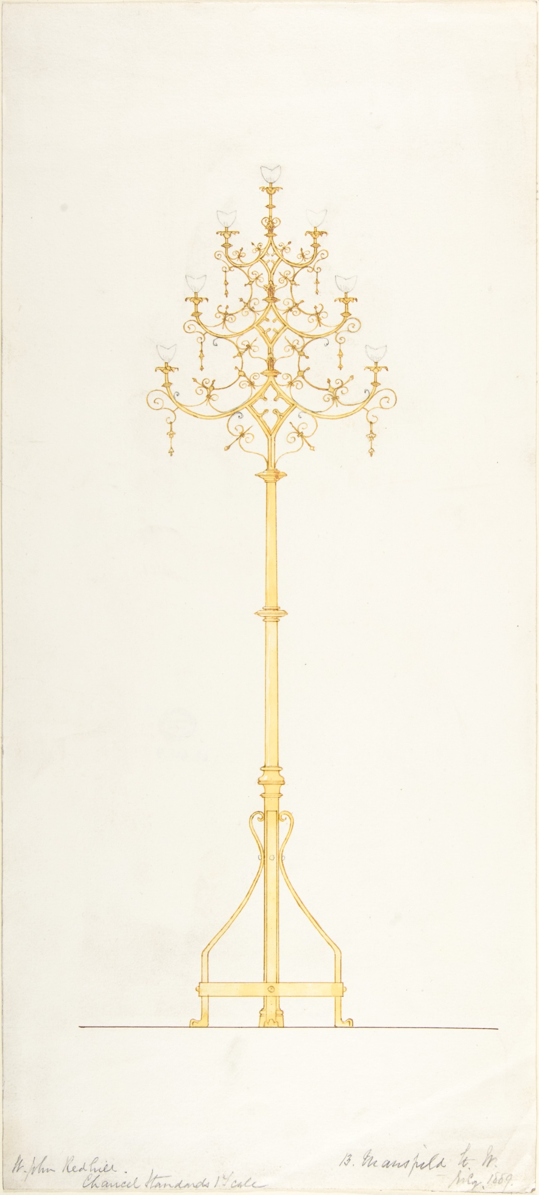 B. Mansfield | Design for Church Lamp Stand | The Metropolitan Museum ...