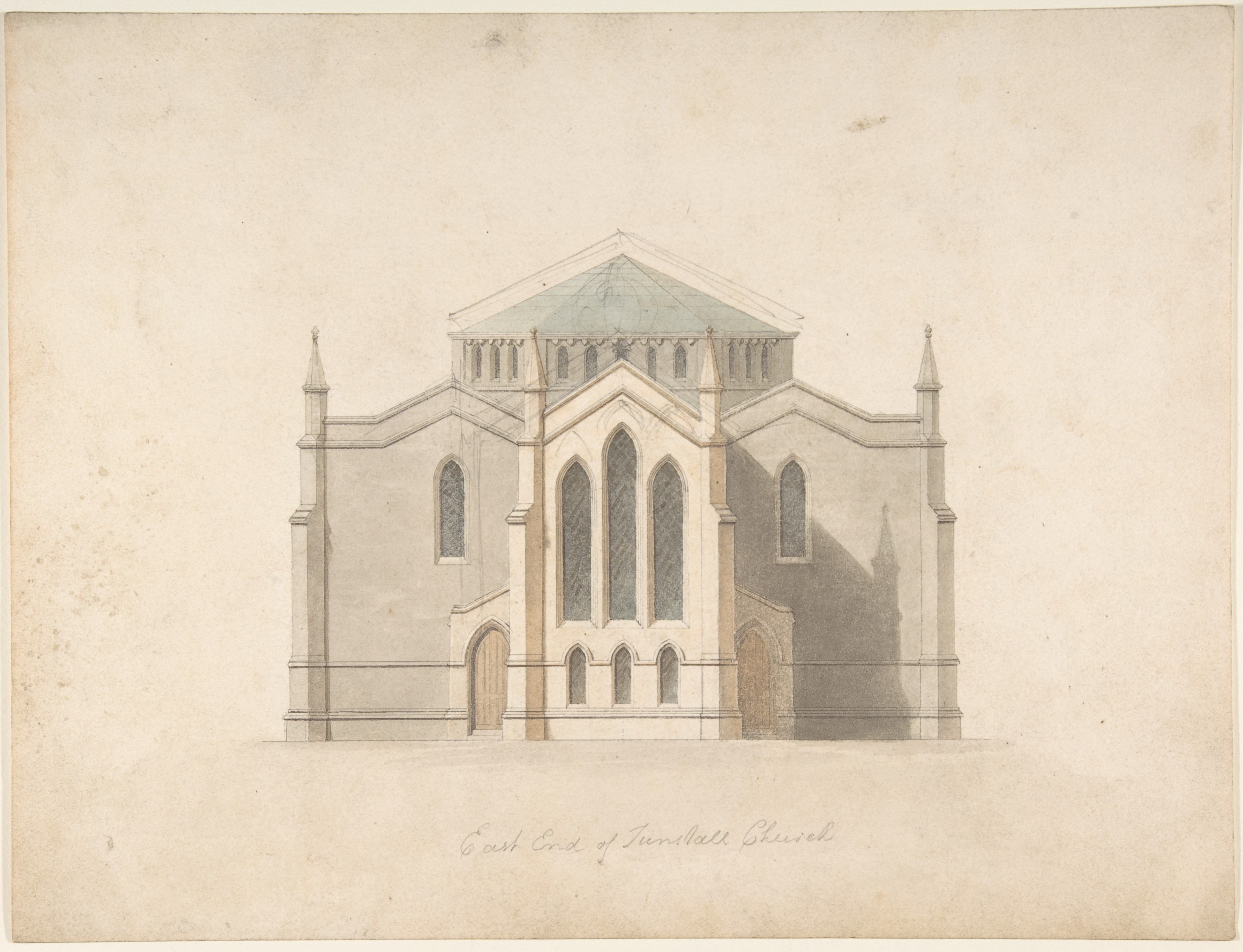 Anonymous, British, 19th century | East End of Tunstall Church (recto ...