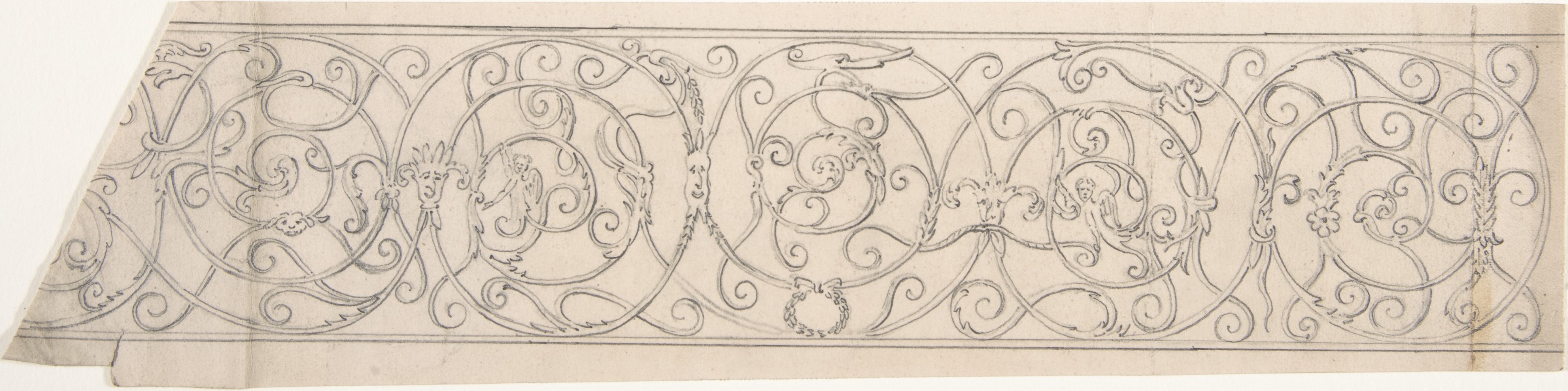 Anonymous, British, 19th century | Panel of Curvilinear Metal Ornament ...