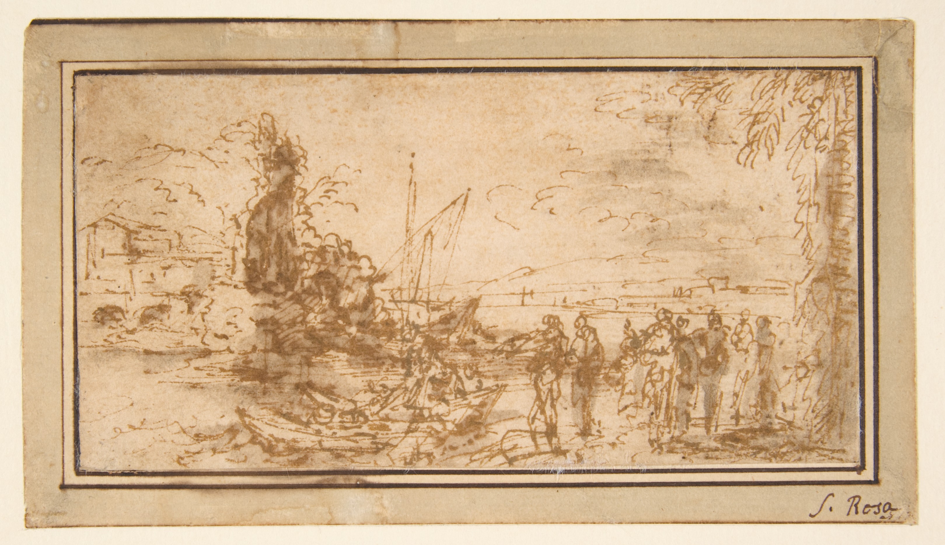 Salvator Rosa Marine Landscape With Figures The Metropolitan Museum 