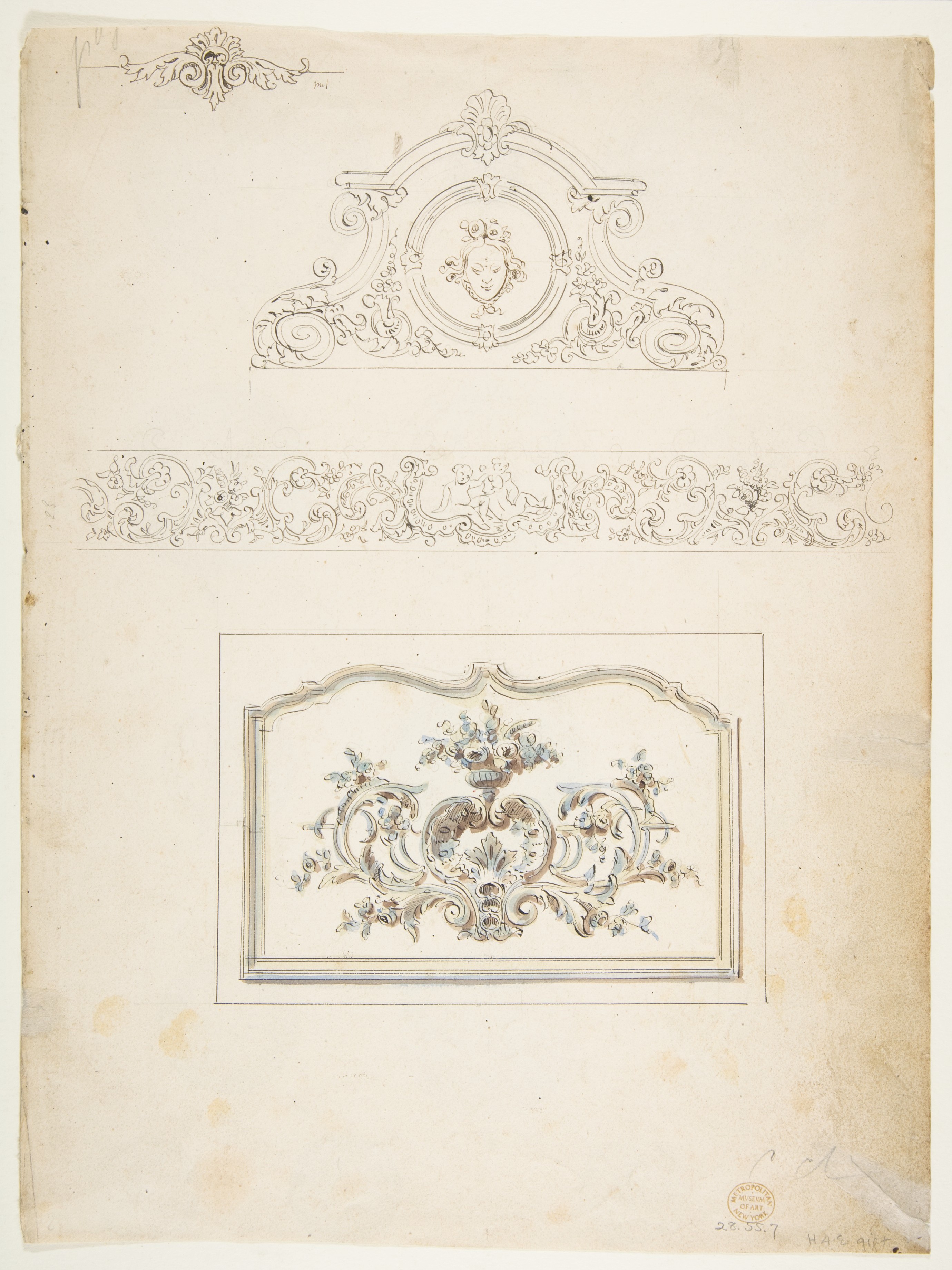 Attributed to Anonymous, French, 18th century - Border and Three ...