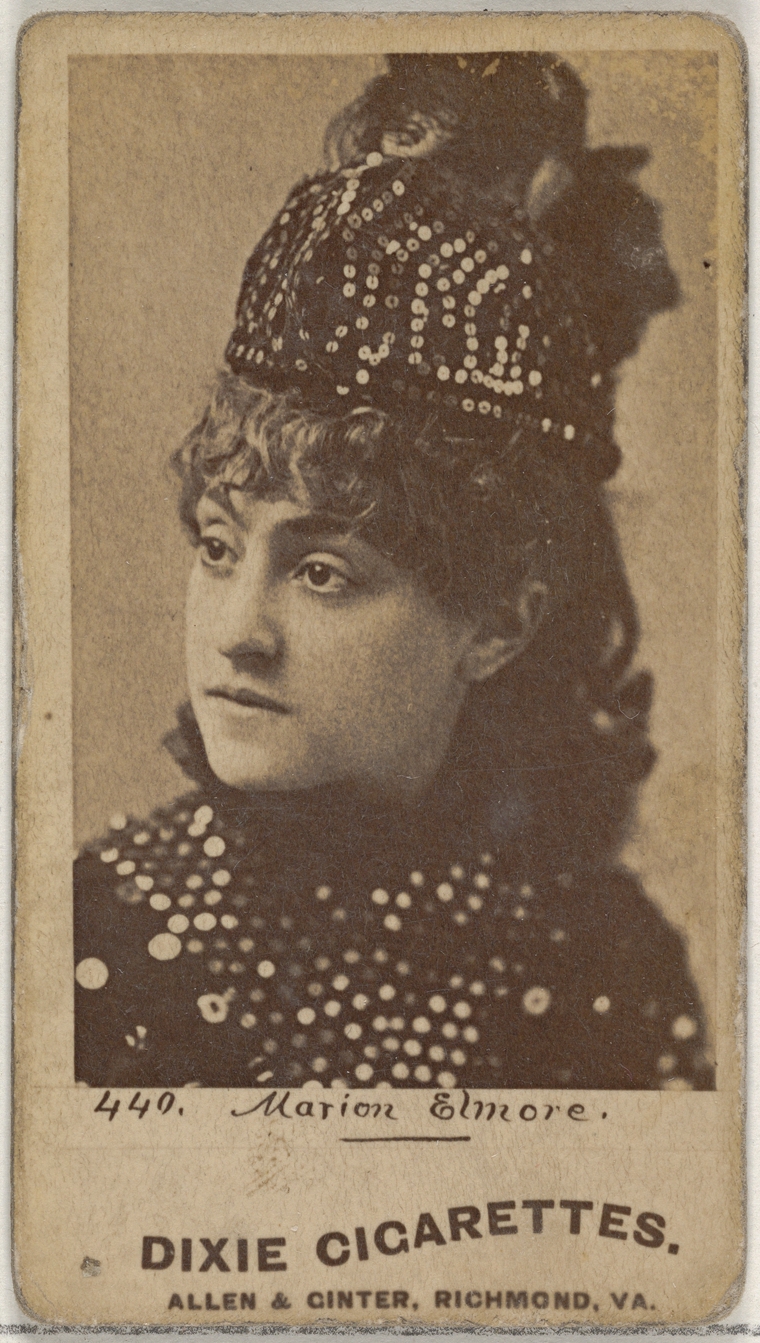 Issued by Allen & Ginter | Card 440, Marion Elmore, from the Actors and ...