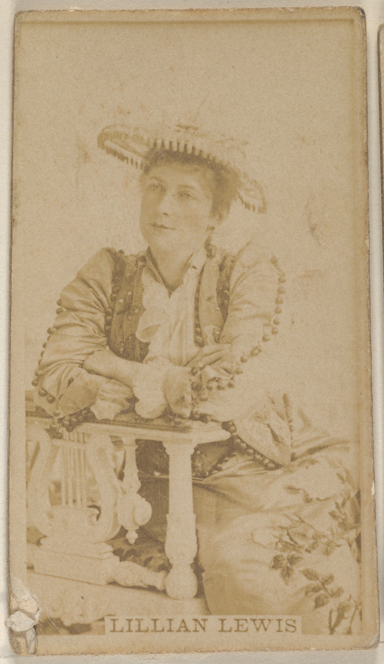 Issued by Allen & Ginter | Lillian Lewis, from the Actors and Actresses ...