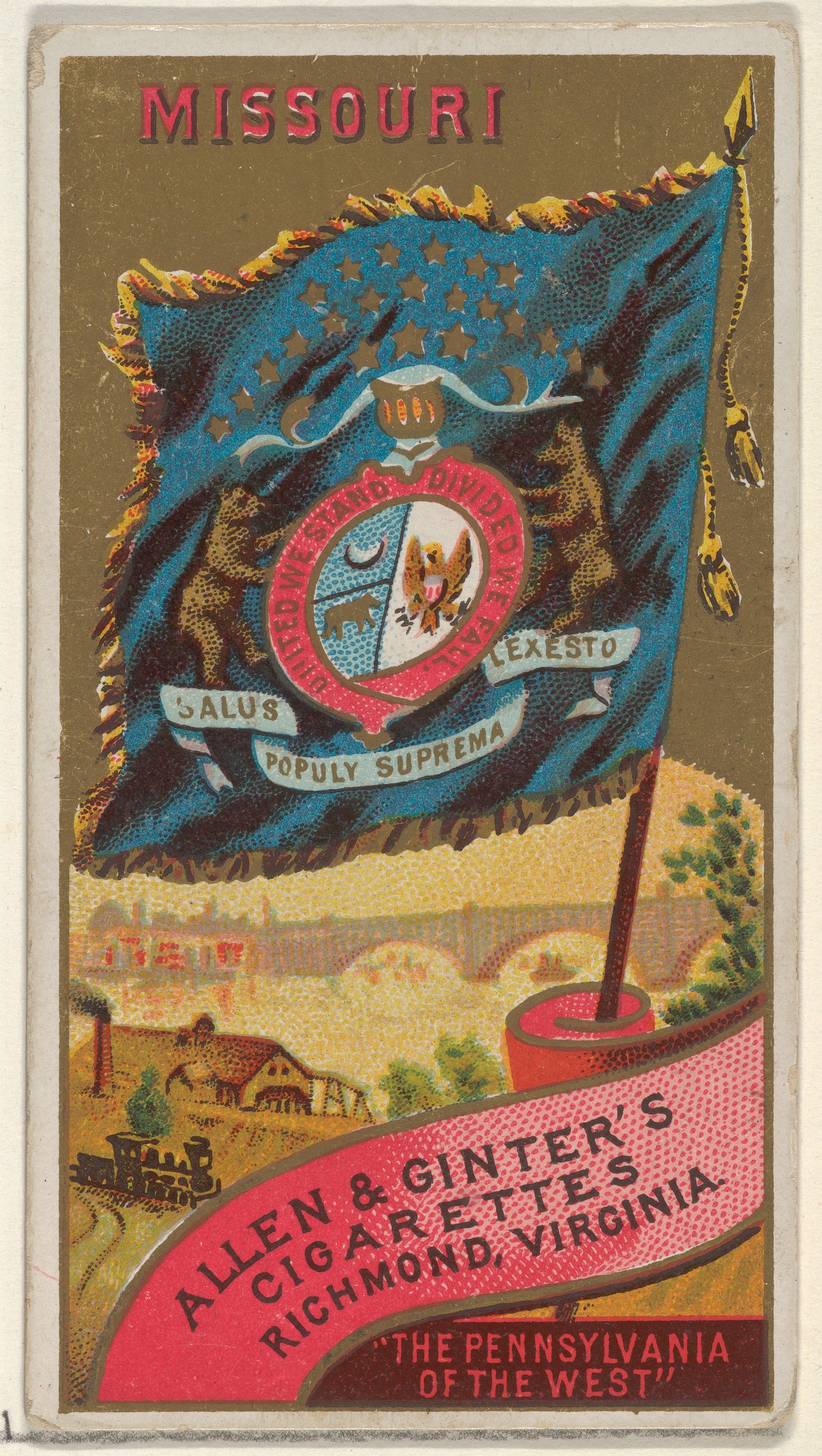 Issued By Allen Ginter Missouri From Flags Of The States And