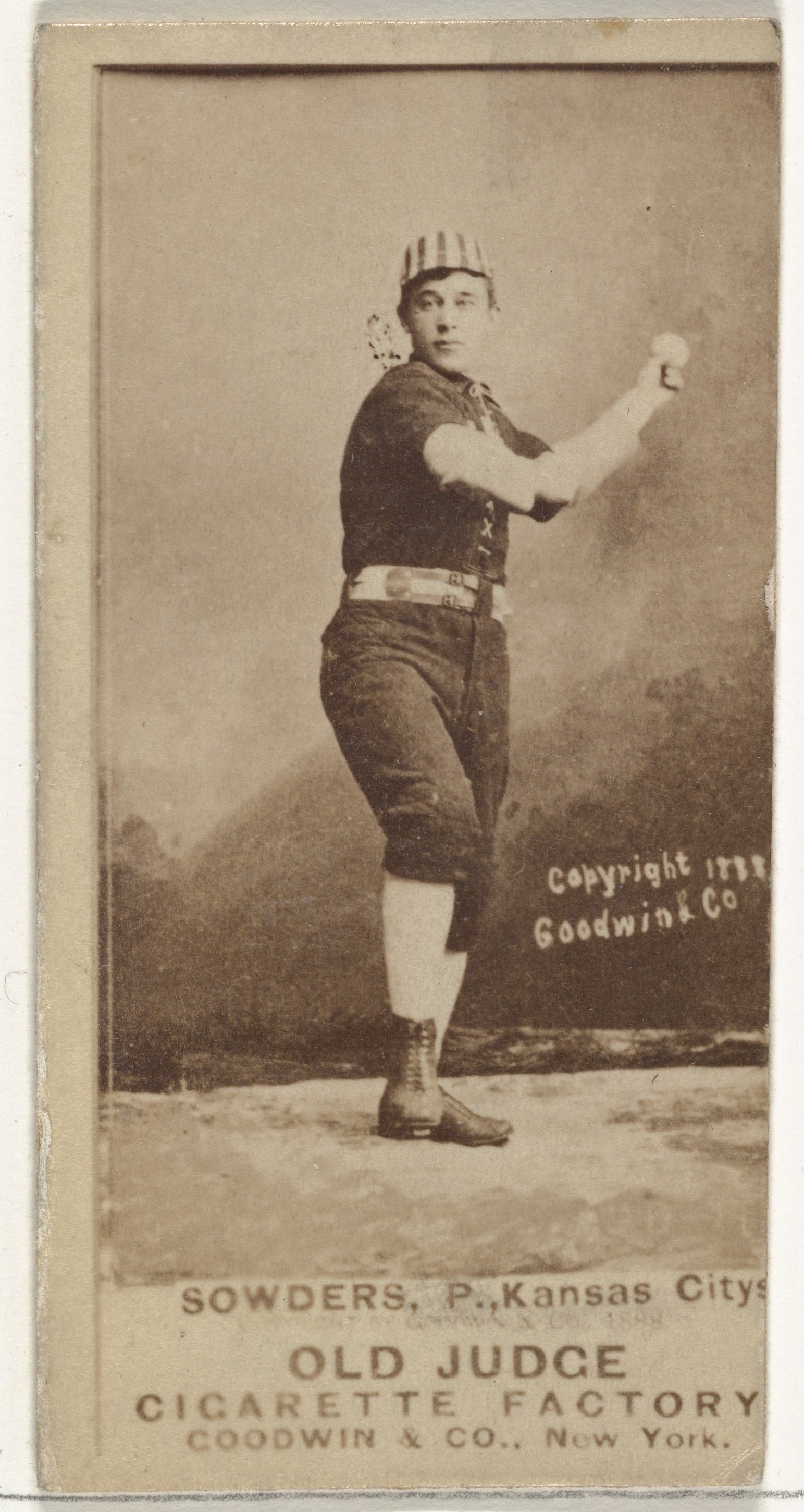 Issued by Goodwin & Company | John Sowders, Pitcher, Kansas City ...