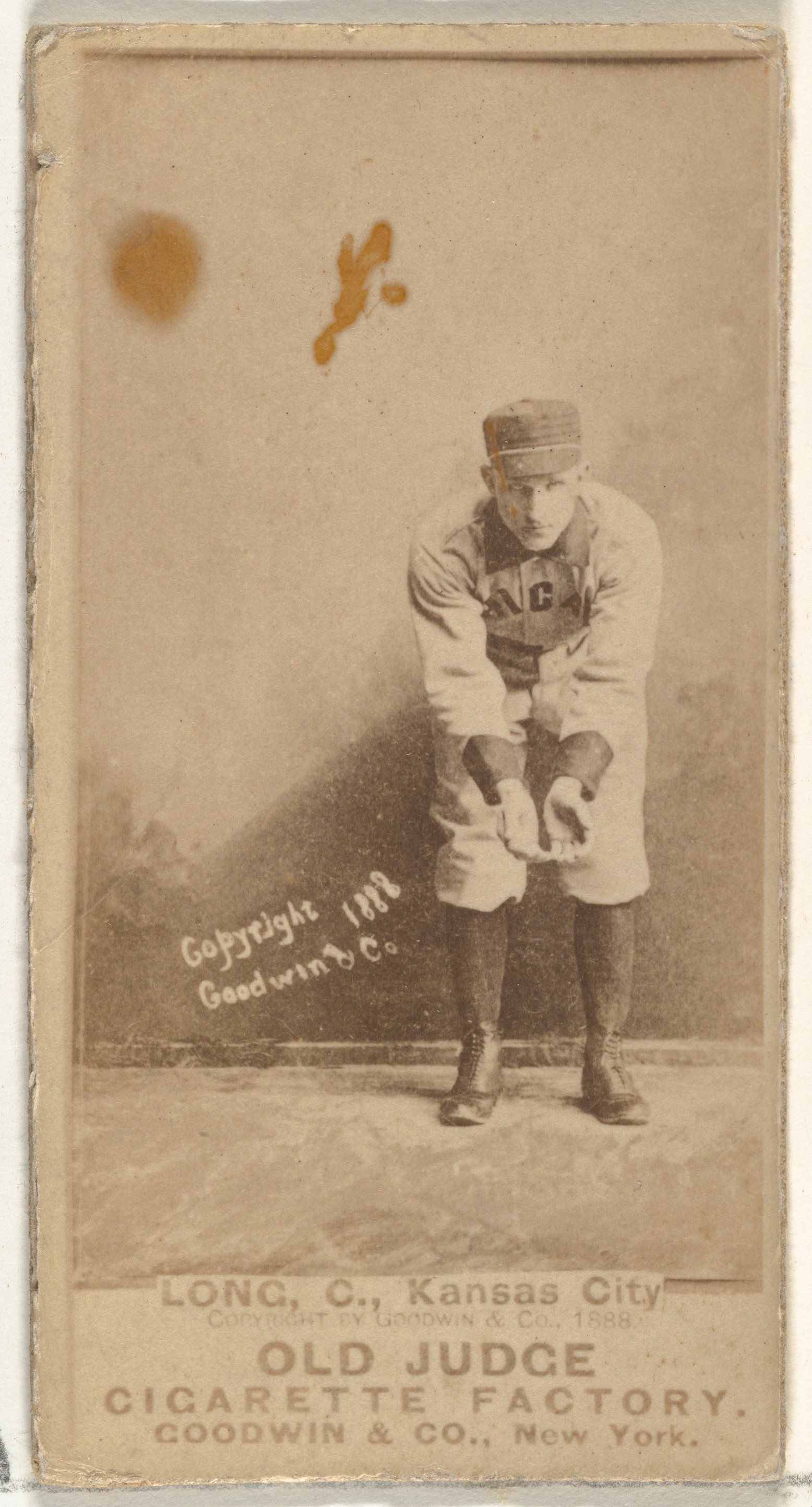 Issued by Goodwin & Company | Herman C. Long, Catcher, Kansas City ...