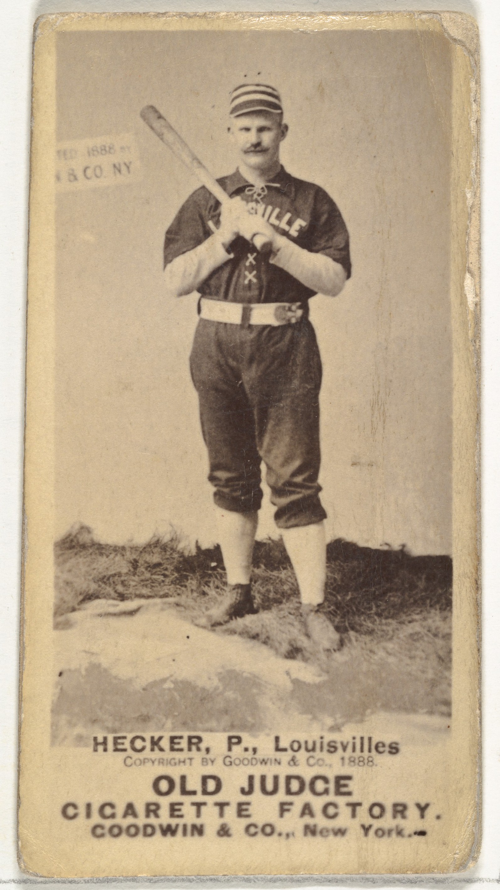 Issued by Goodwin & Company | Guy Jackson Hecker, Pitcher, Louisville ...