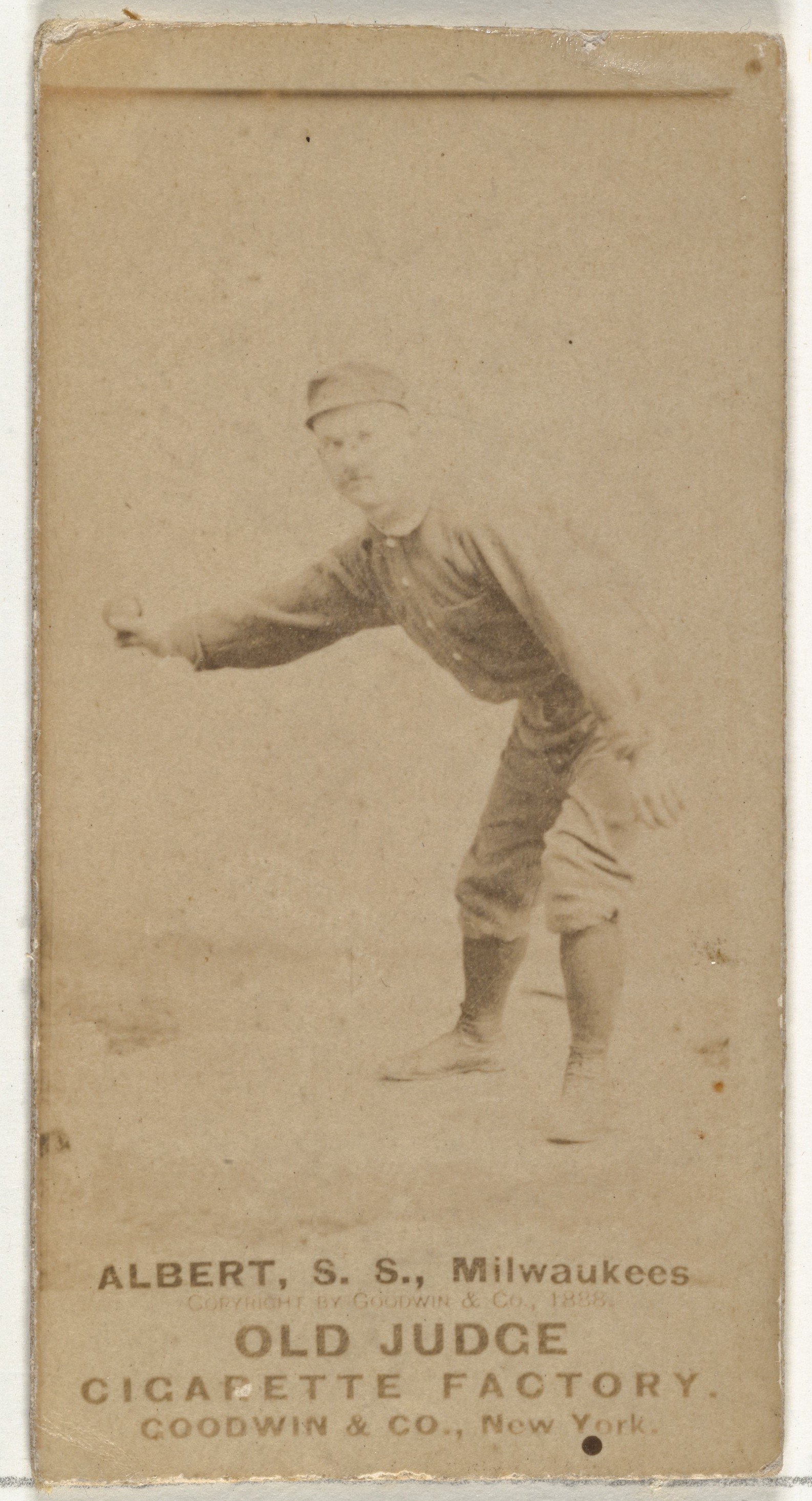 Issued by Goodwin & Company | Augustus Peter "Gus" Alberts, Shortstop ...