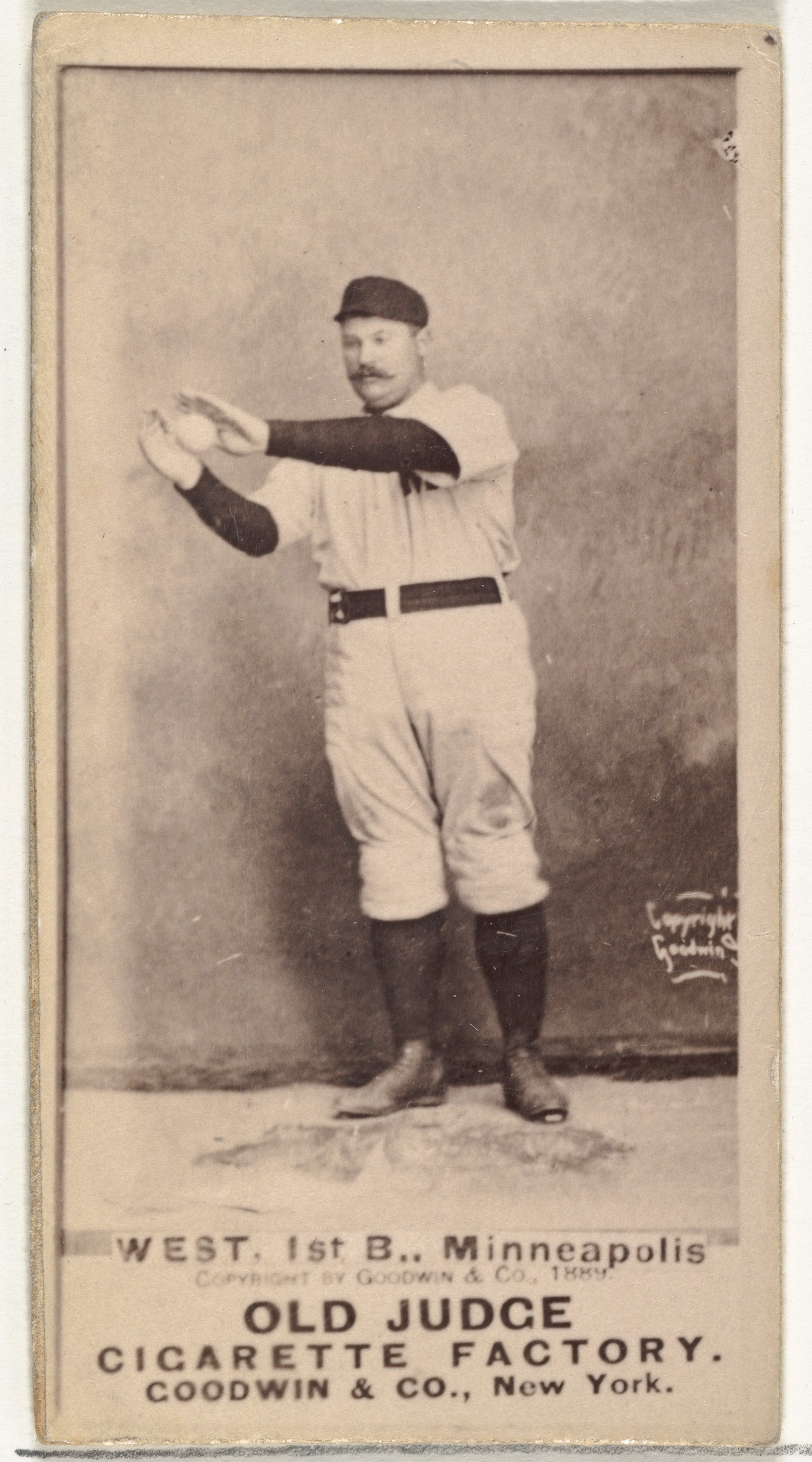 Issued by Goodwin & Company | Milton Douglas "Buck" West, 1st Base ...