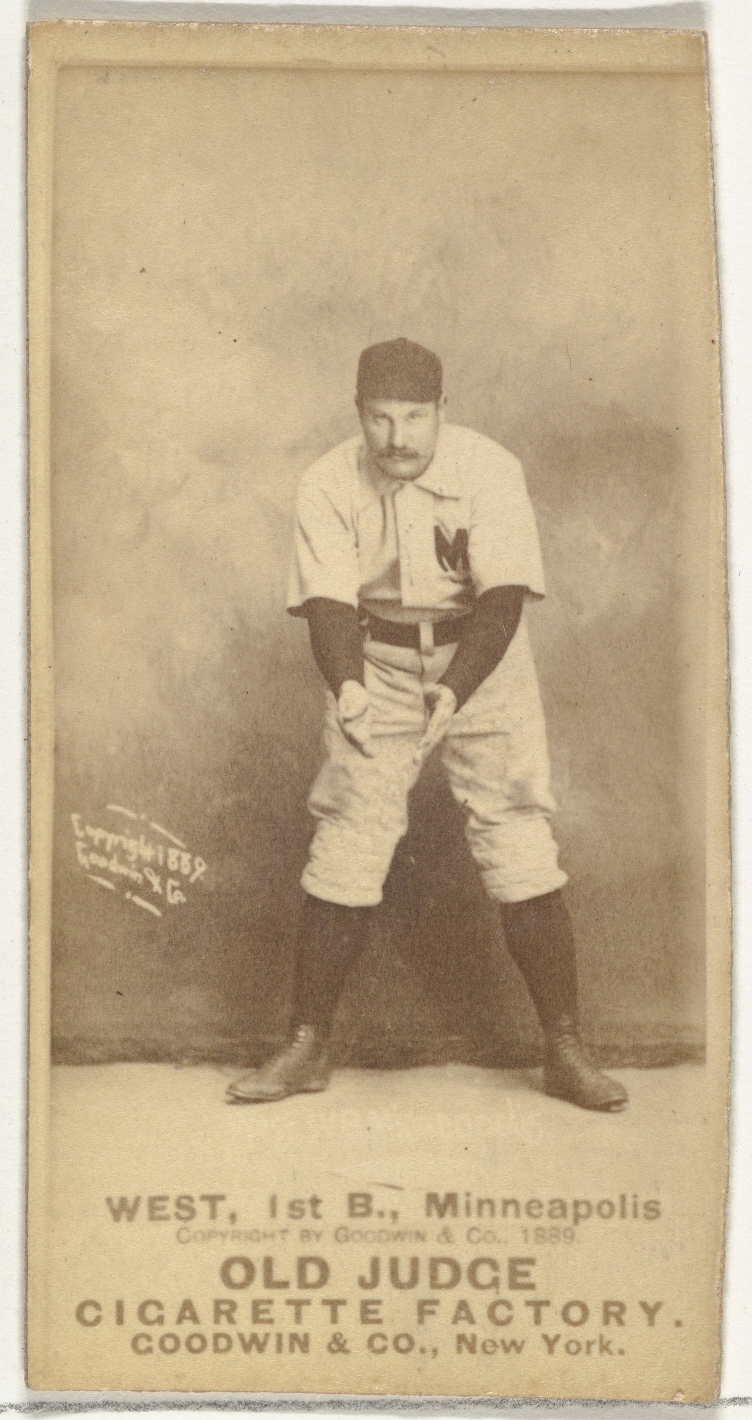Issued by Goodwin & Company | Milton Douglas "Buck" West, 1st Base ...