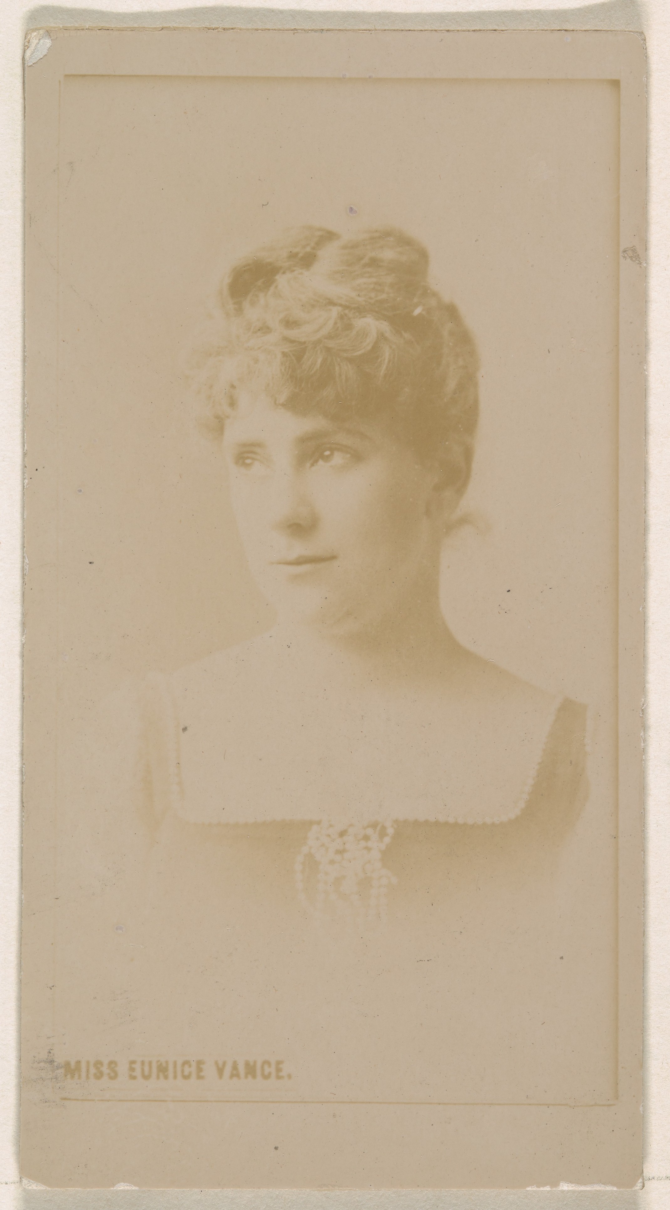 Issued by Kinney Brothers Tobacco Company | Miss Eunice Vance, from the ...