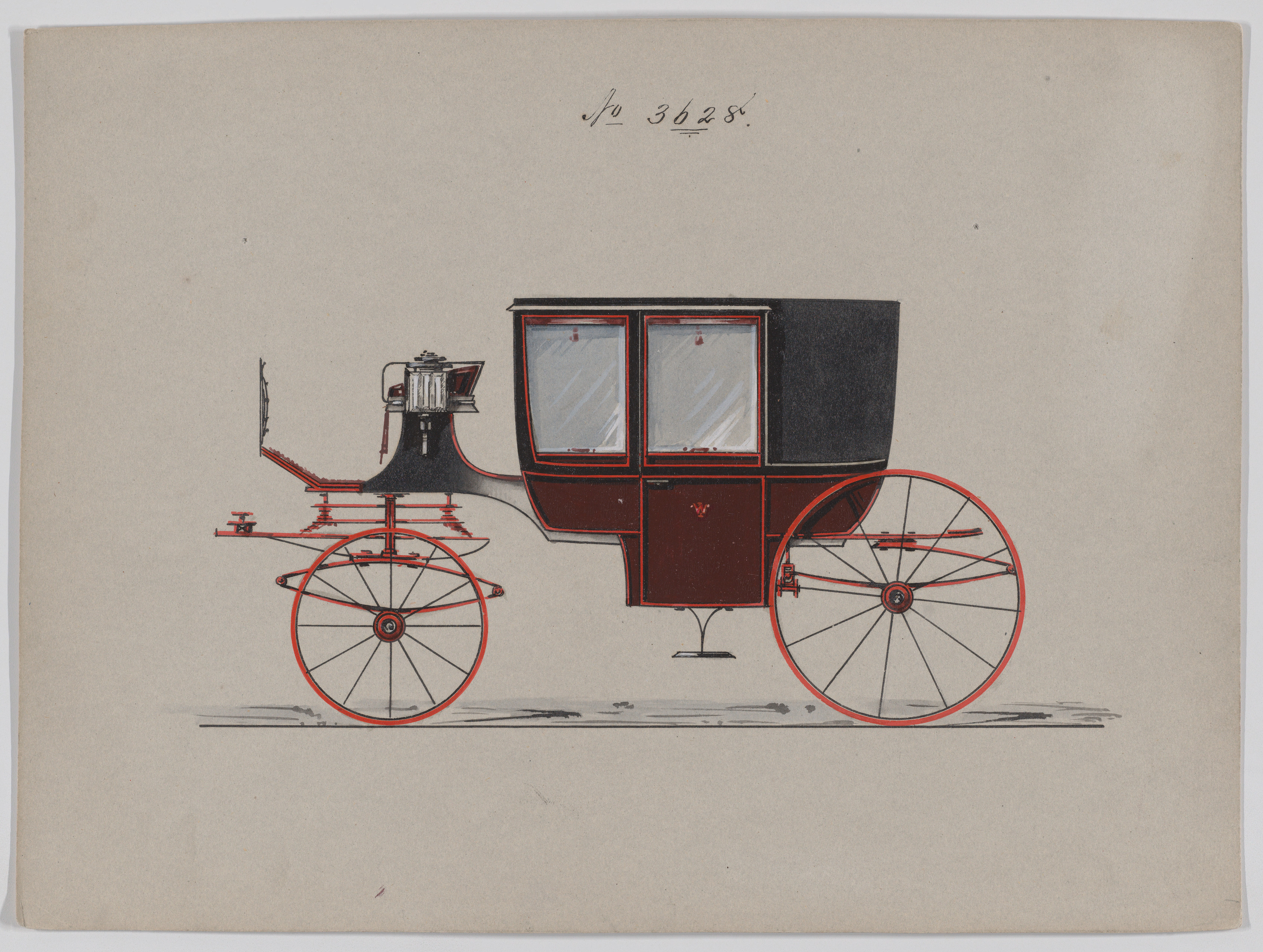 Brewster & Co. | Design for Glass Panel Coach, no. 3628 | The ...