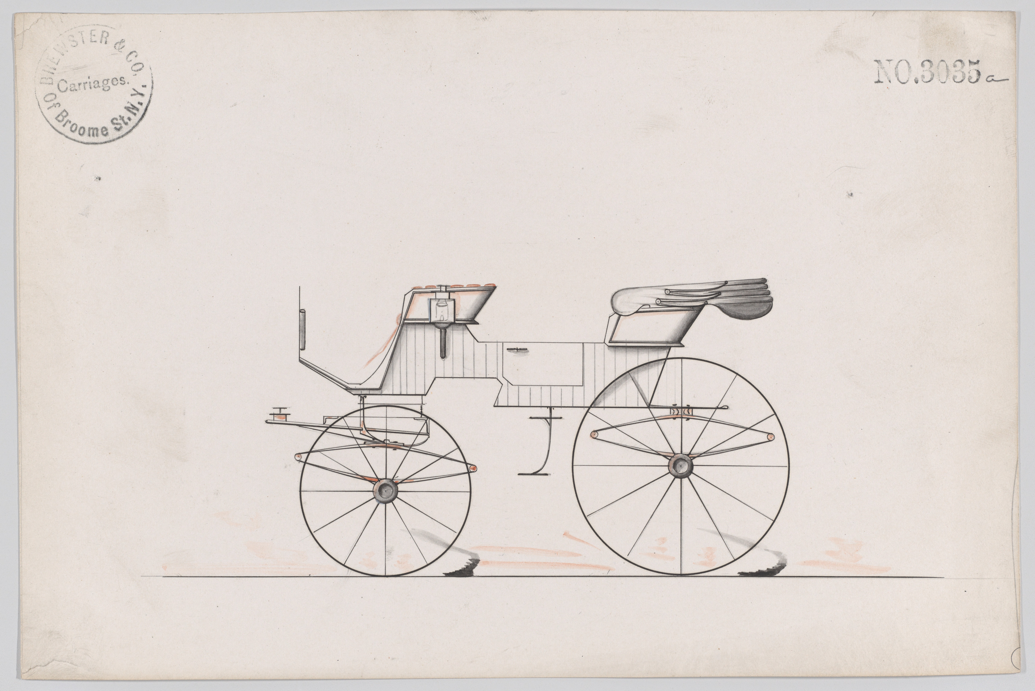 Brewster Co Design For 2 Seat Phaeton No 3035a The