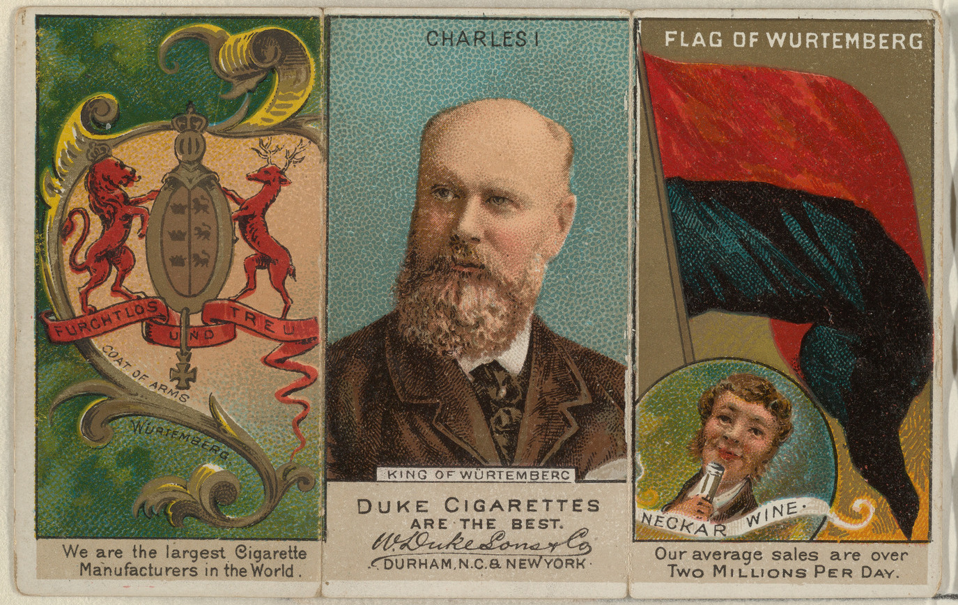 Issued by W. Duke, Sons & Co. | Charles I, King of Württemberg, from ...