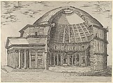 Anonymous | Reconstruction of the Pantheon in Rome, seen from the side ...