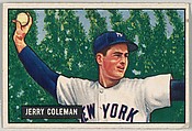 Issued by Bowman Gum Company - Jerry Coleman, 2nd Base, New York ...