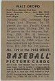 Issued by Bowman Gum Company | Walt Dropo, 1st Base, Boston Red Sox ...