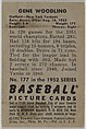 Issued by Bowman Gum Company - Gene Woodling, Outfield, New York ...