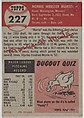 Issued by Topps Chewing Gum Company - Card Number 227, Morris Martin ...
