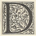 Initial letter D with garlands - The Metropolitan Museum of Art