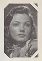 Gene Tierney from Movie Stars Exhibit Cards series (W401) - The ...