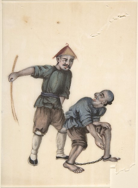 Anonymous, Chinese, 20th century | Chinese coolies and slaves in chains ...