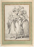 Attributed to Louis Binet | Costume Drawing: Lady and Gentleman Dancing ...