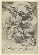 Cherubino Alberti (Zaccaria Mattia) | A naked man (Ignudo), seated ...