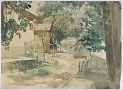 Franz Meyerheim | A Wooden Door of a Farm Building near Merano | The Met