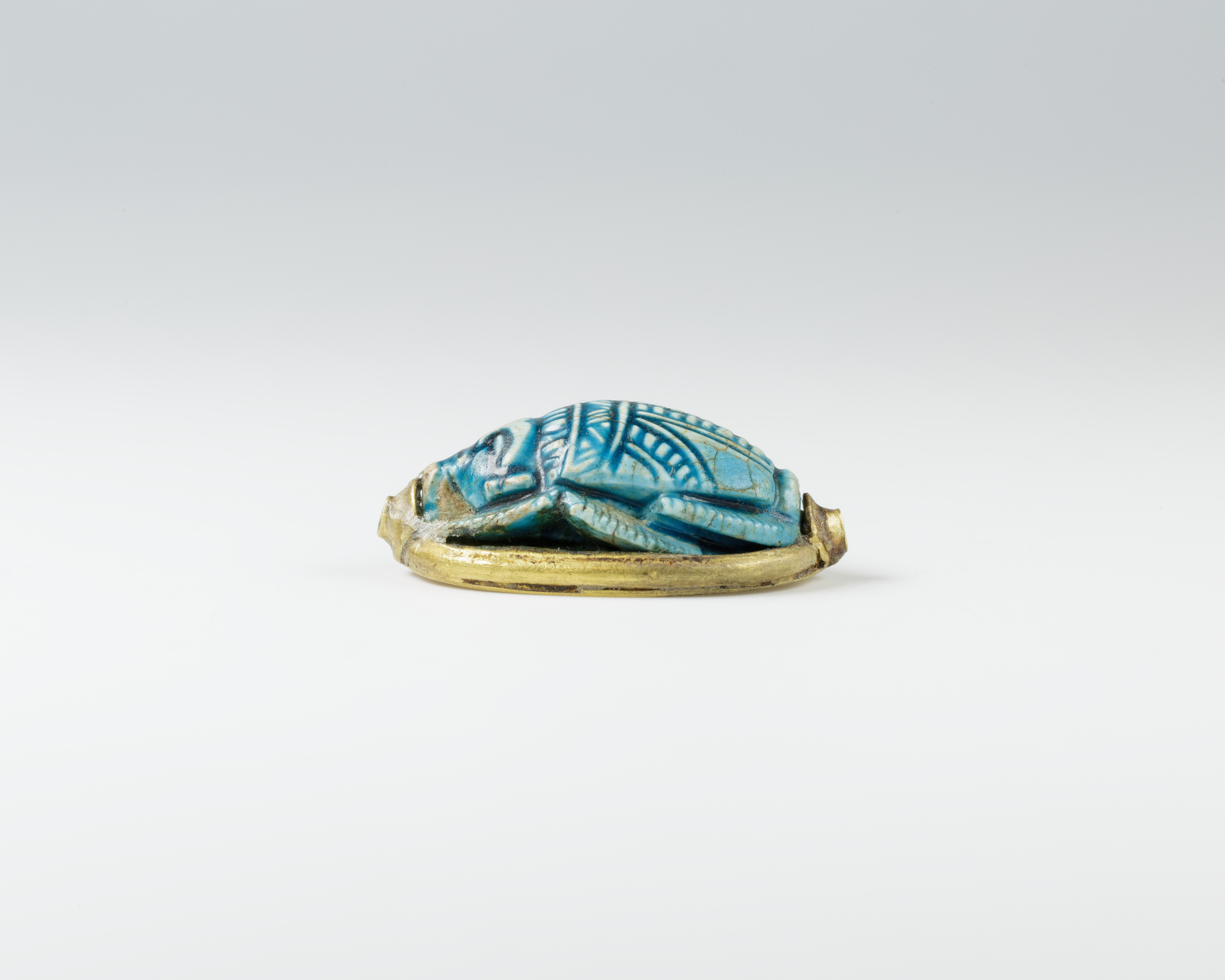 Human-headed scarab with device of sphinx and winged uraeus | New ...