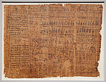 Part of a funerary papyrus showing the judgment before Osiris ...