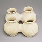 White cross-lined ware vase with plant designs | Predynastic, Naqada I ...