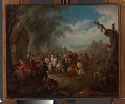 Attributed to Jean-Baptiste Joseph Pater | Halte des Troupes (Soldiers ...