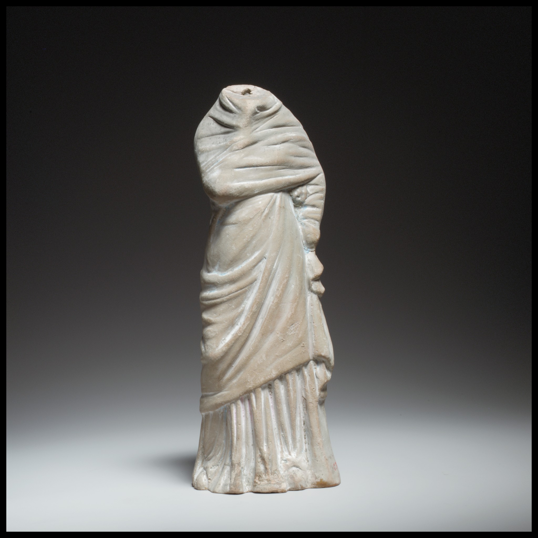 Terracotta statuette of a woman - Greek, Cypriot - Early Hellenistic ...