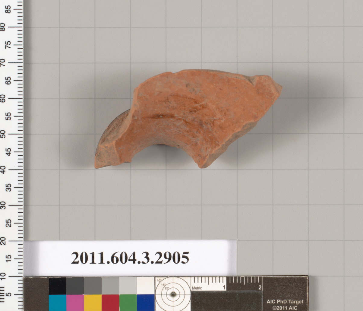Terracotta fragment of an undetermined shape - Greek, Attic - Archaic ...