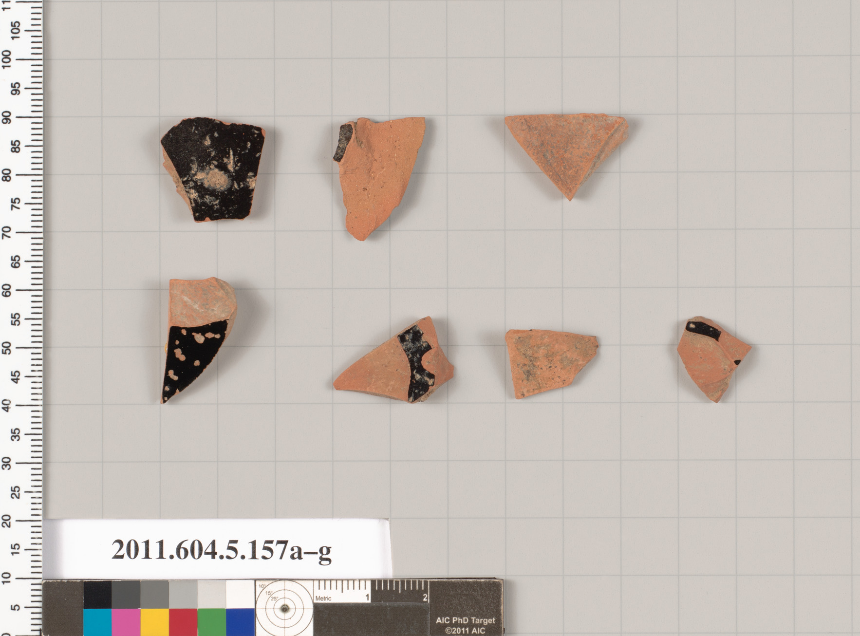 Terracotta fragments of kylikes (drinking cups) - Greek, Attic ...