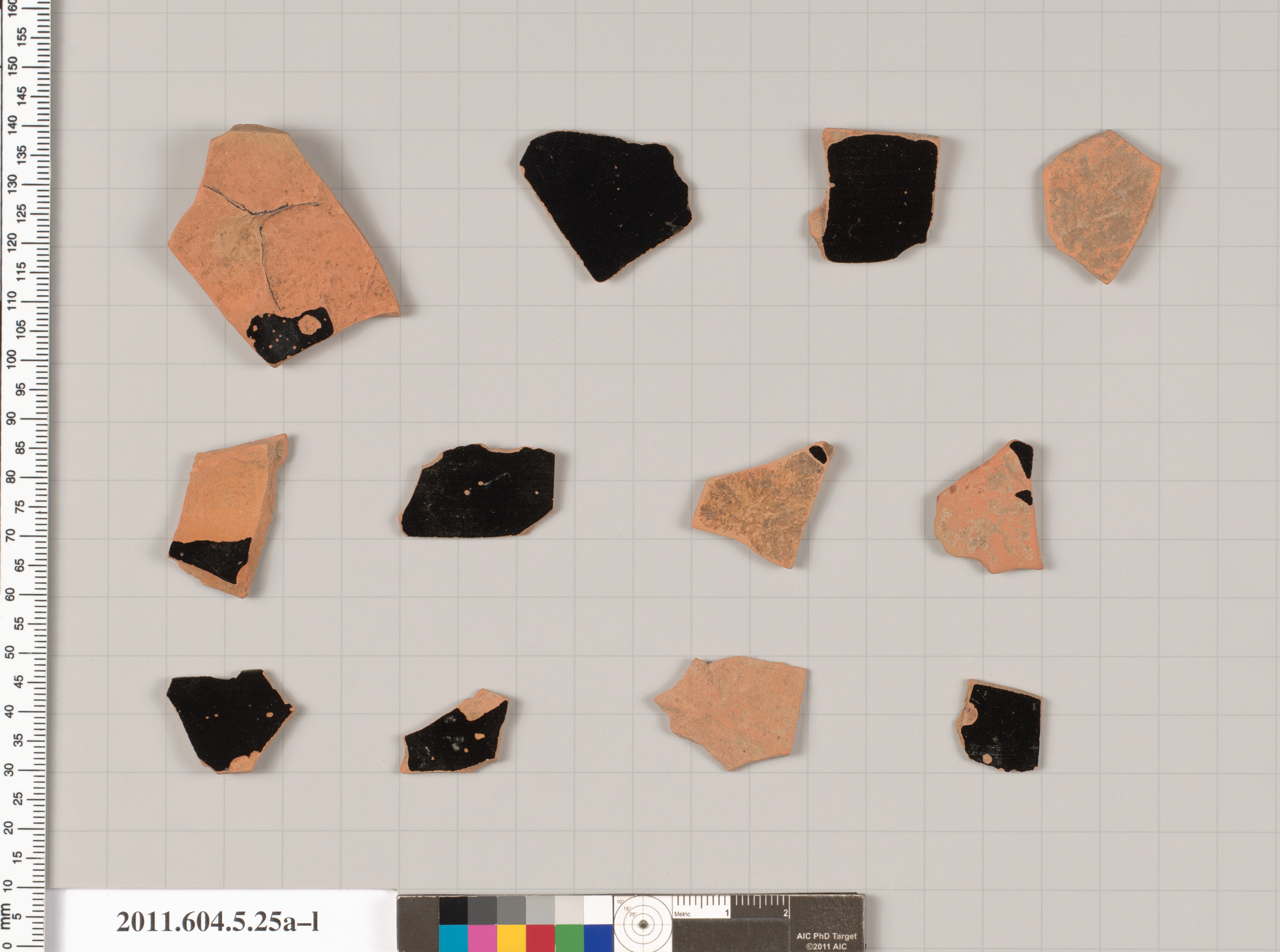 Terracotta fragments of kylikes (drinking cups) - Greek, Attic ...