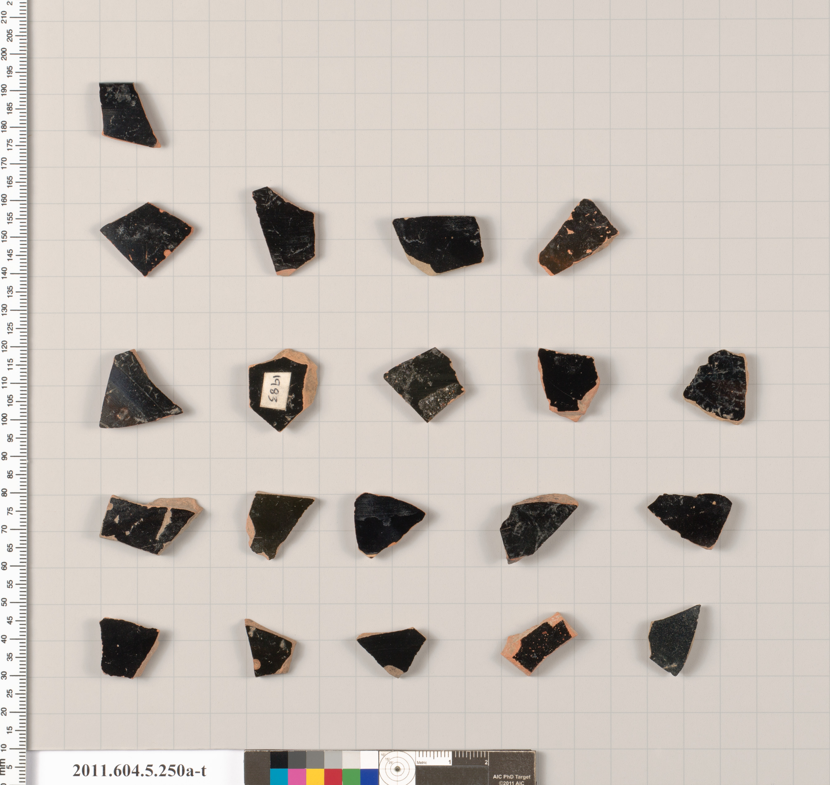 Terracotta fragments of kylikes (drinking cups) - Greek, Attic ...