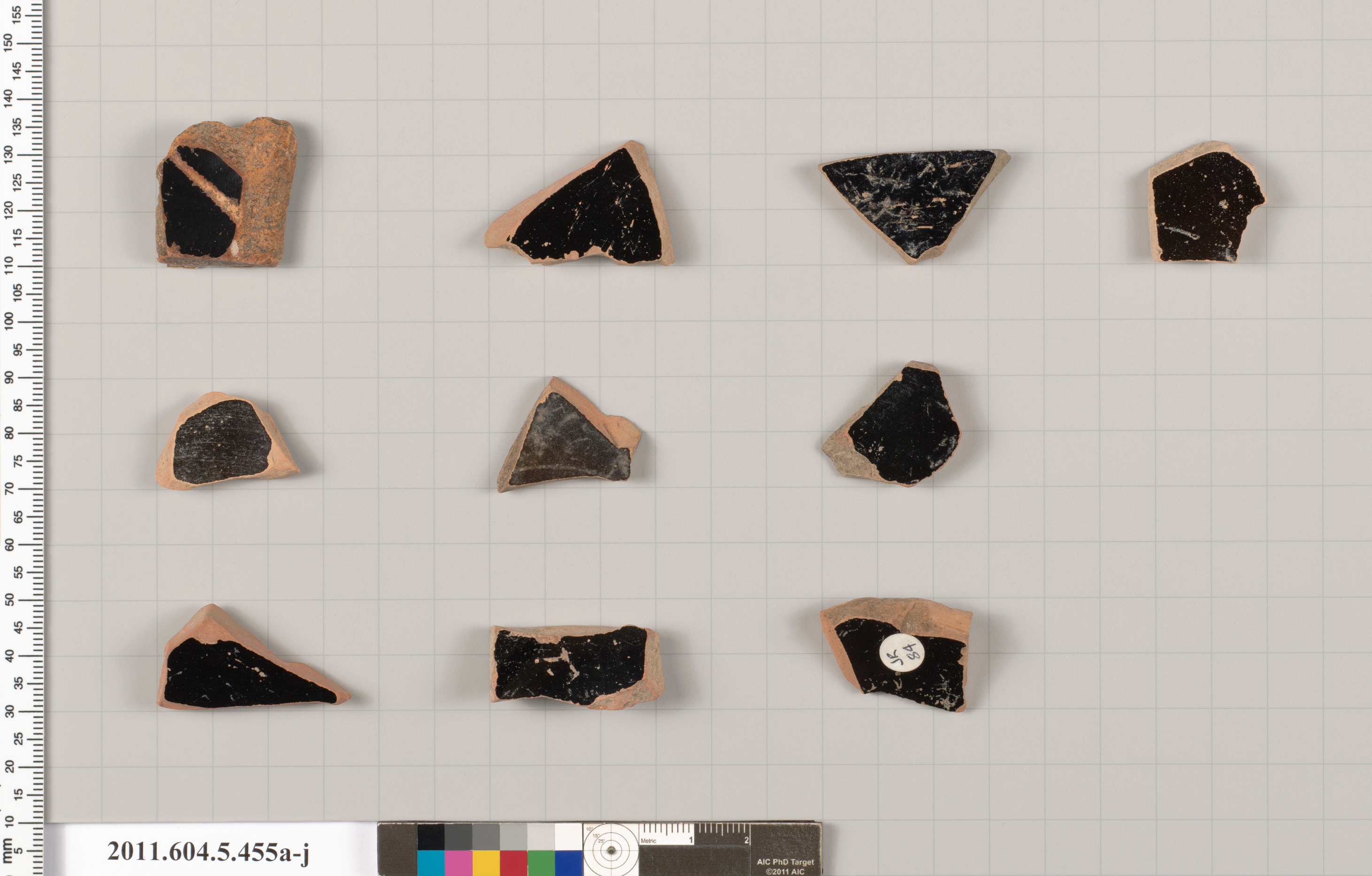 Terracotta fragments of kylikes (drinking cups) - Greek, Attic ...