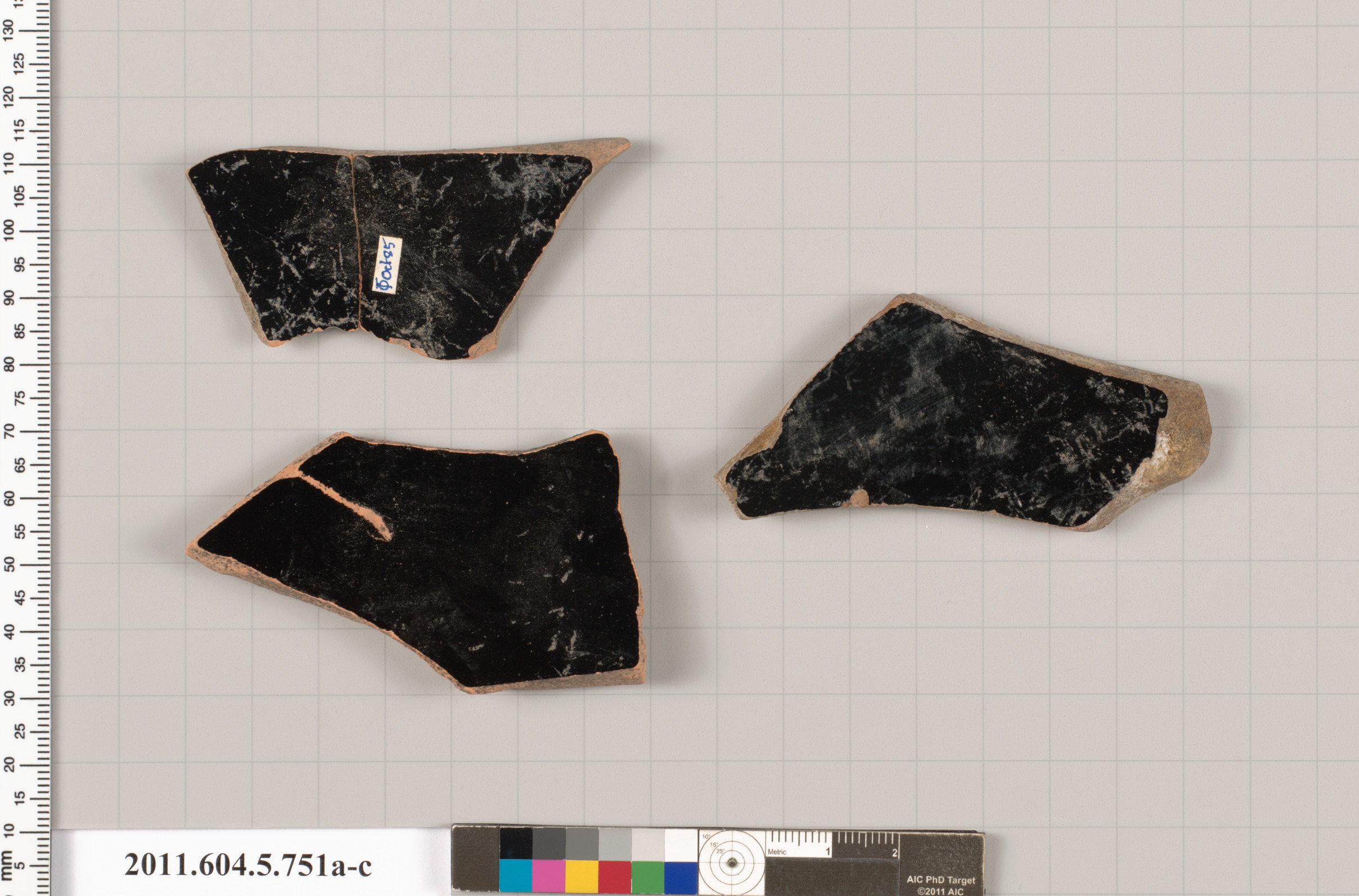 Terracotta fragments of kylikes (drinking cups) - Greek, Attic ...