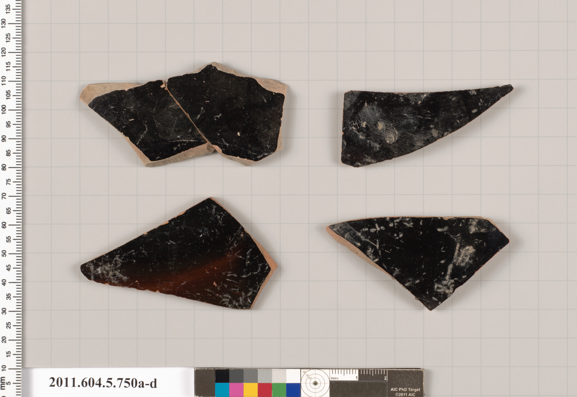 Terracotta fragments of kylikes (drinking cups) | Greek, Attic ...