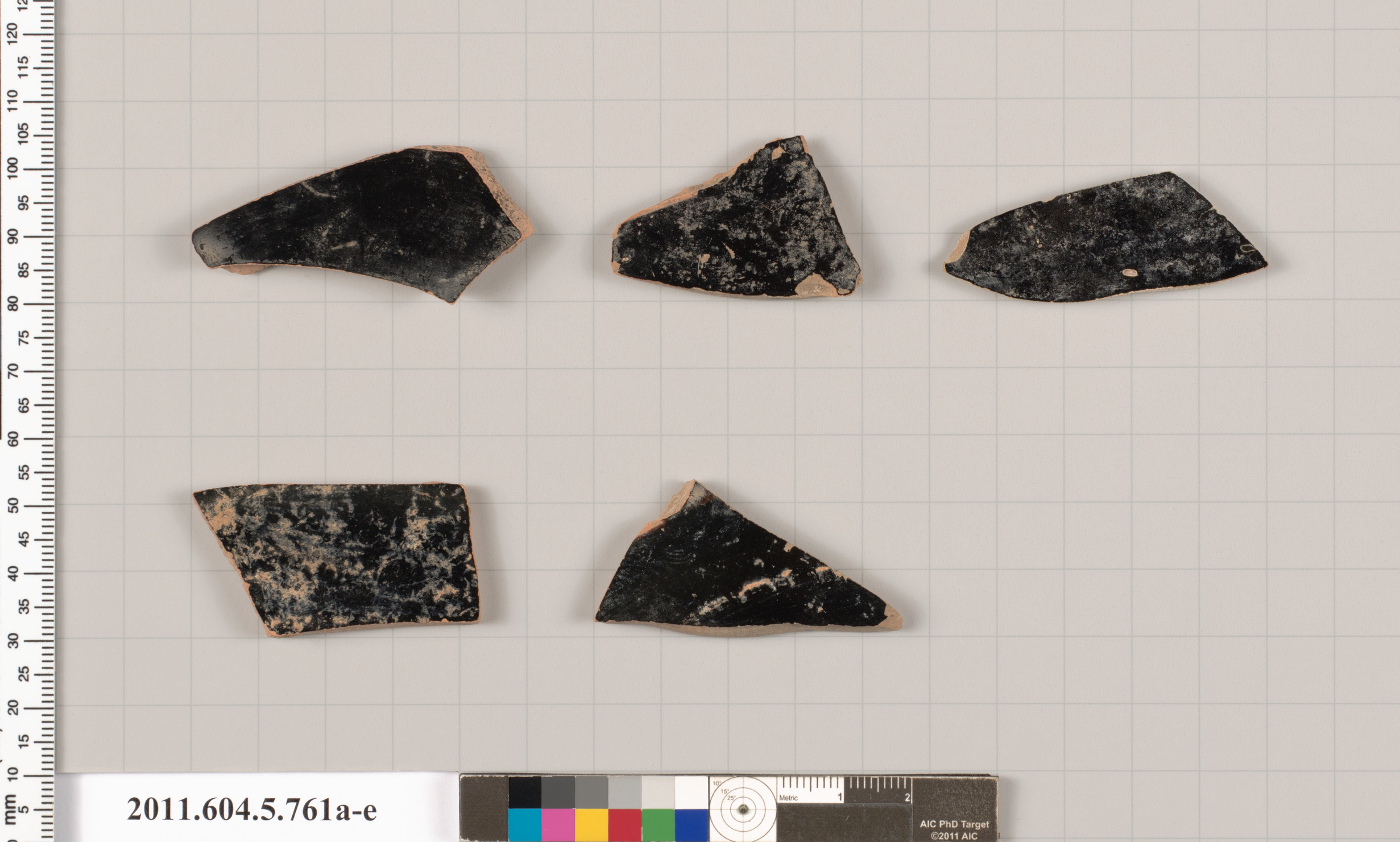 Terracotta fragments of kylikes (drinking cups) - Greek, Attic ...