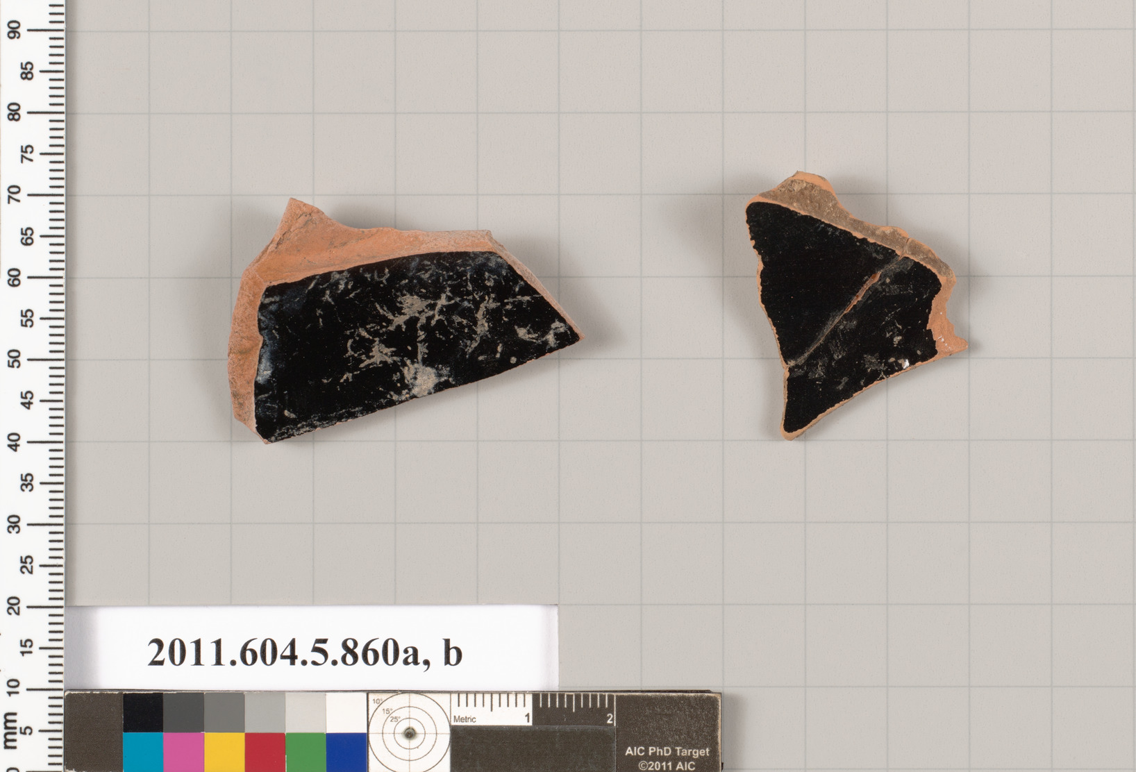 Terracotta fragments of kylikes (drinking cups) - Greek, Attic ...