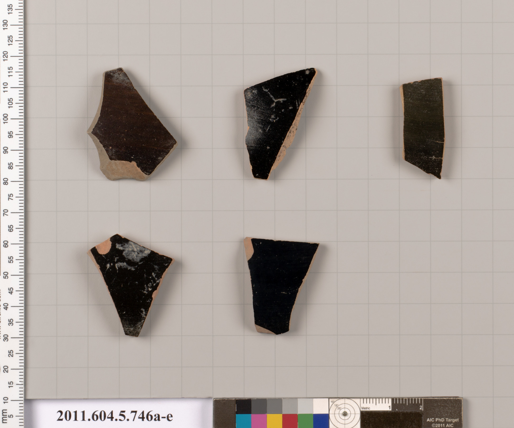 Terracotta fragments of kylikes (drinking cups) - Greek, Attic ...