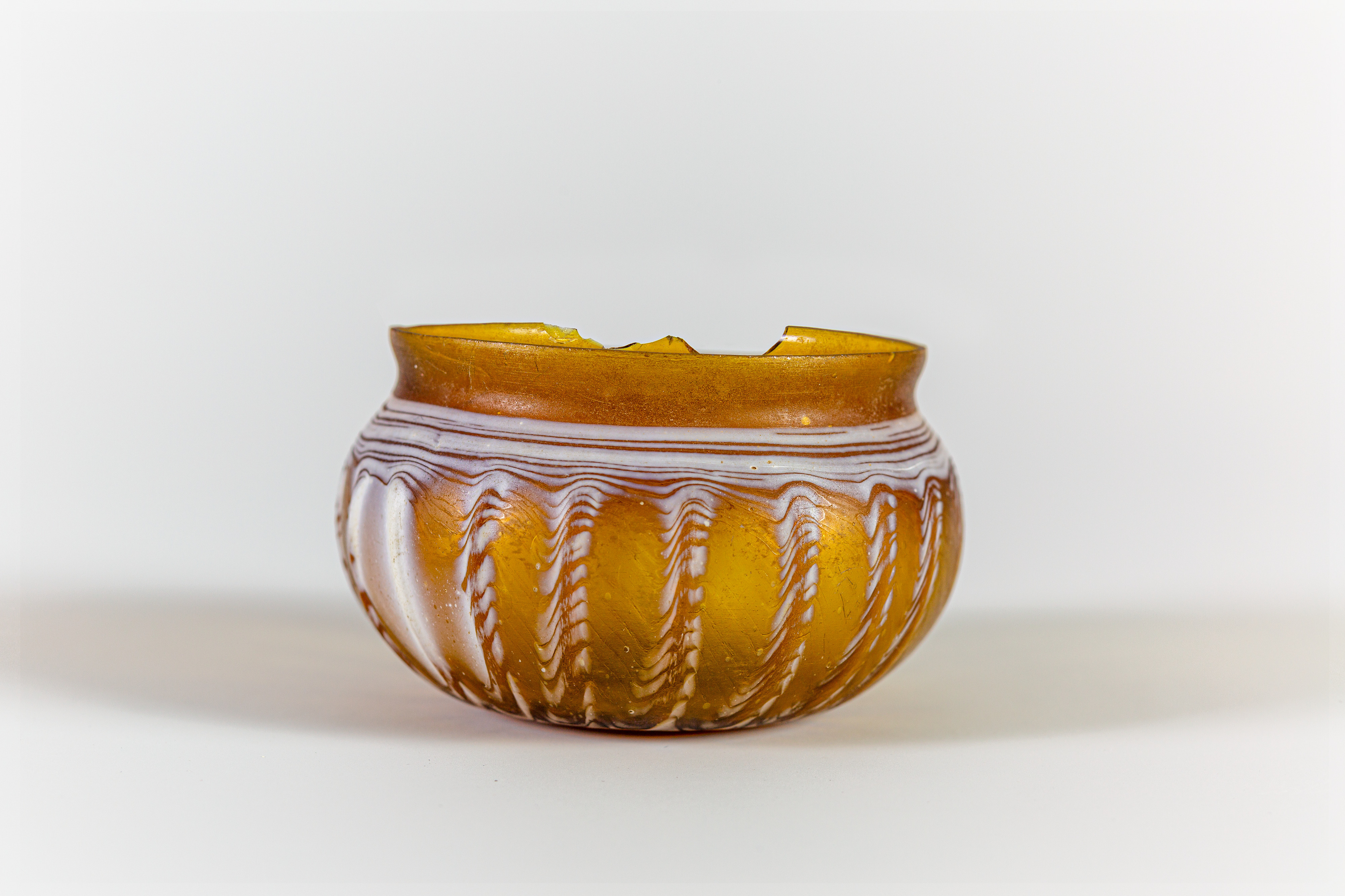 Glass ribbed bowl | Roman | Early Imperial | The Metropolitan Museum of Art