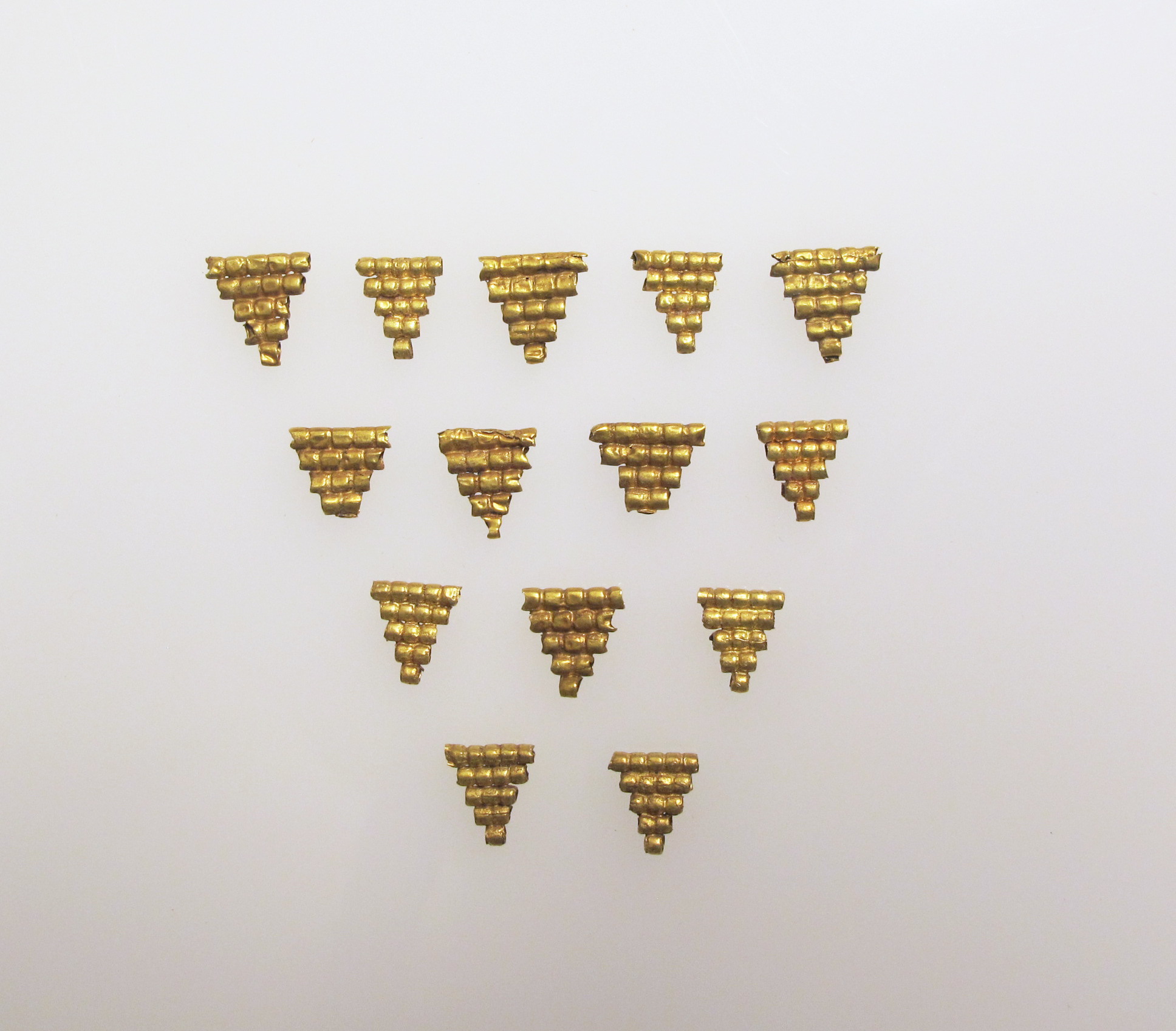 Bead ornaments, triangular, 14 | Greek | Late Classical | The ...