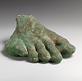 Bronze toes and instep of an over-lifesized right foot | Roman ...