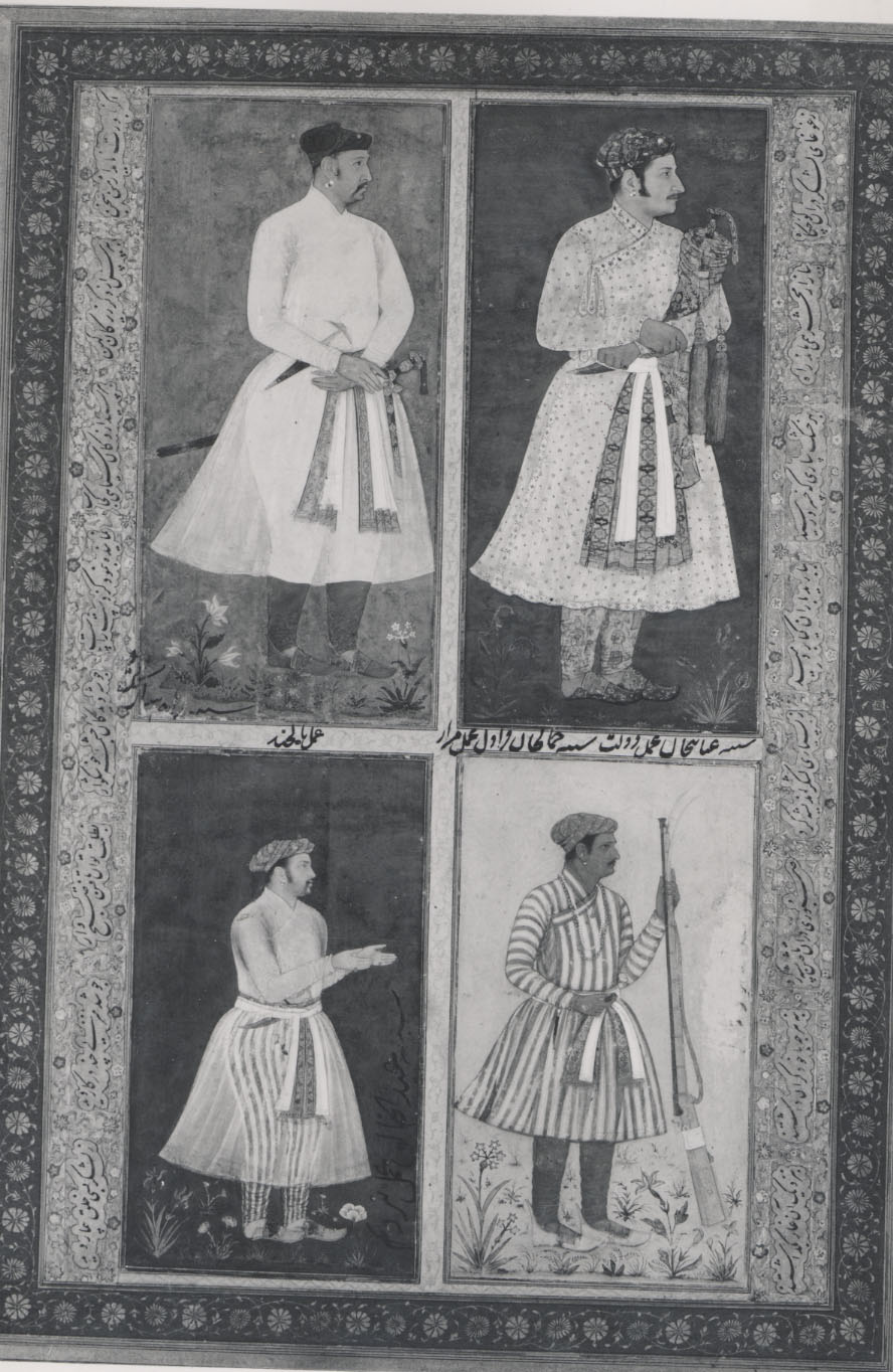 Painting by Balachand | "Four Portraits: (upper left) A Raja (Perhaps ...